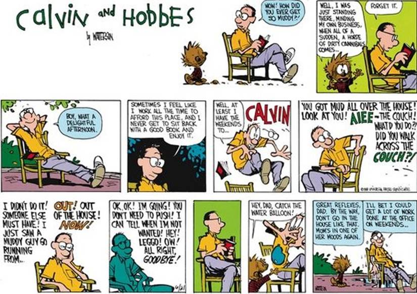 Funniest And Best Calvin's Dad Strips In Calvin & Hobbes