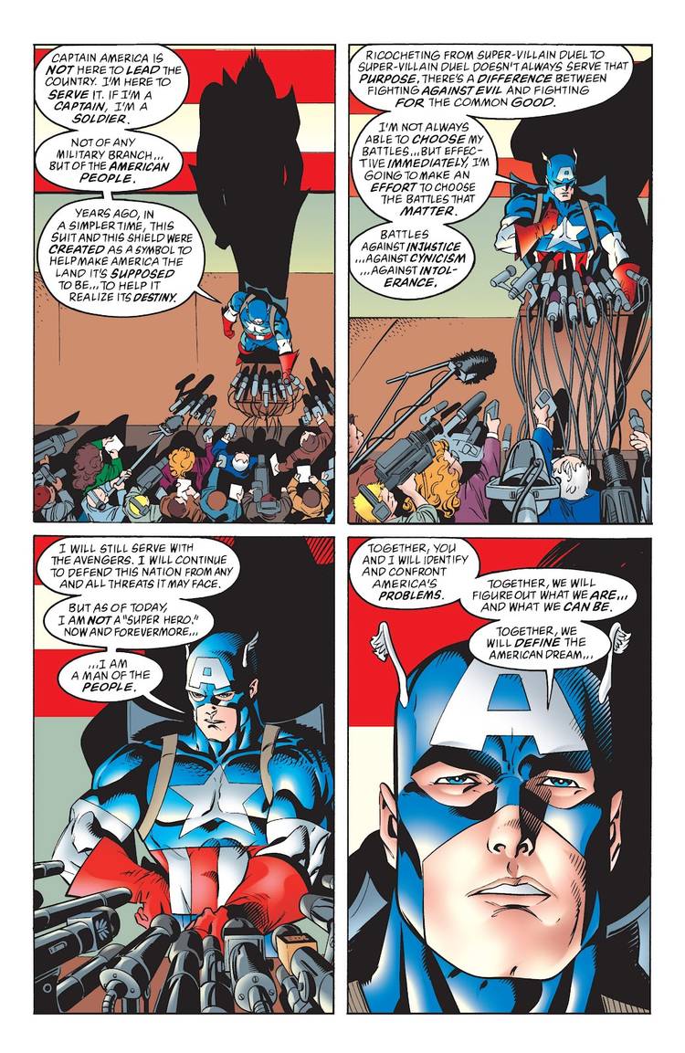 Captain America Explains What He Represents to the American People