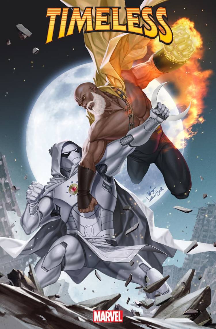 Power Man Fights Immortal Moon Knight in Timeless Variant Cover