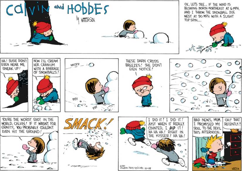 15 Best Calvin and Hobbes Comics Set In A Winter Wonderland