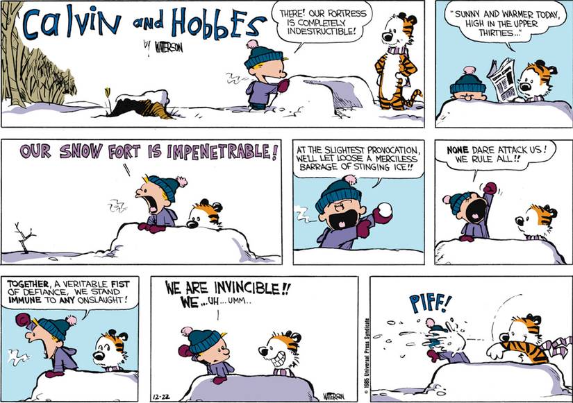 15 Best Calvin and Hobbes Comics Set In A Winter Wonderland