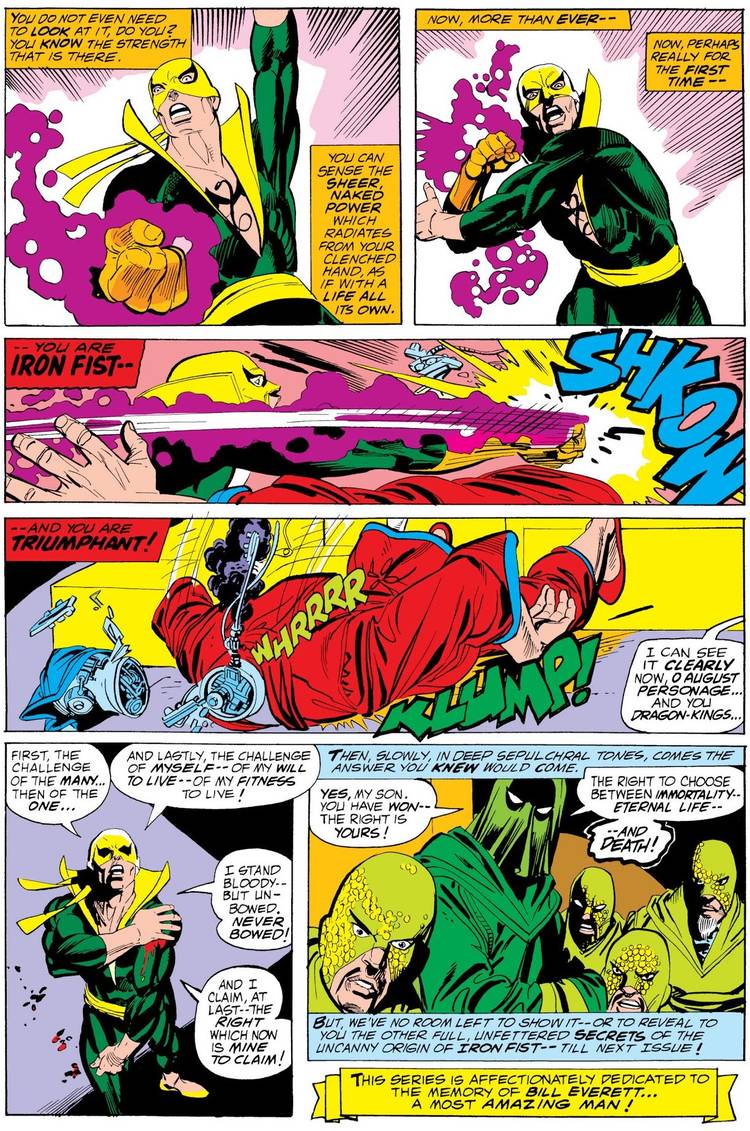 Which Golden Age Superhero Origin Did Marvel Borrow For Iron Fist's Origin?