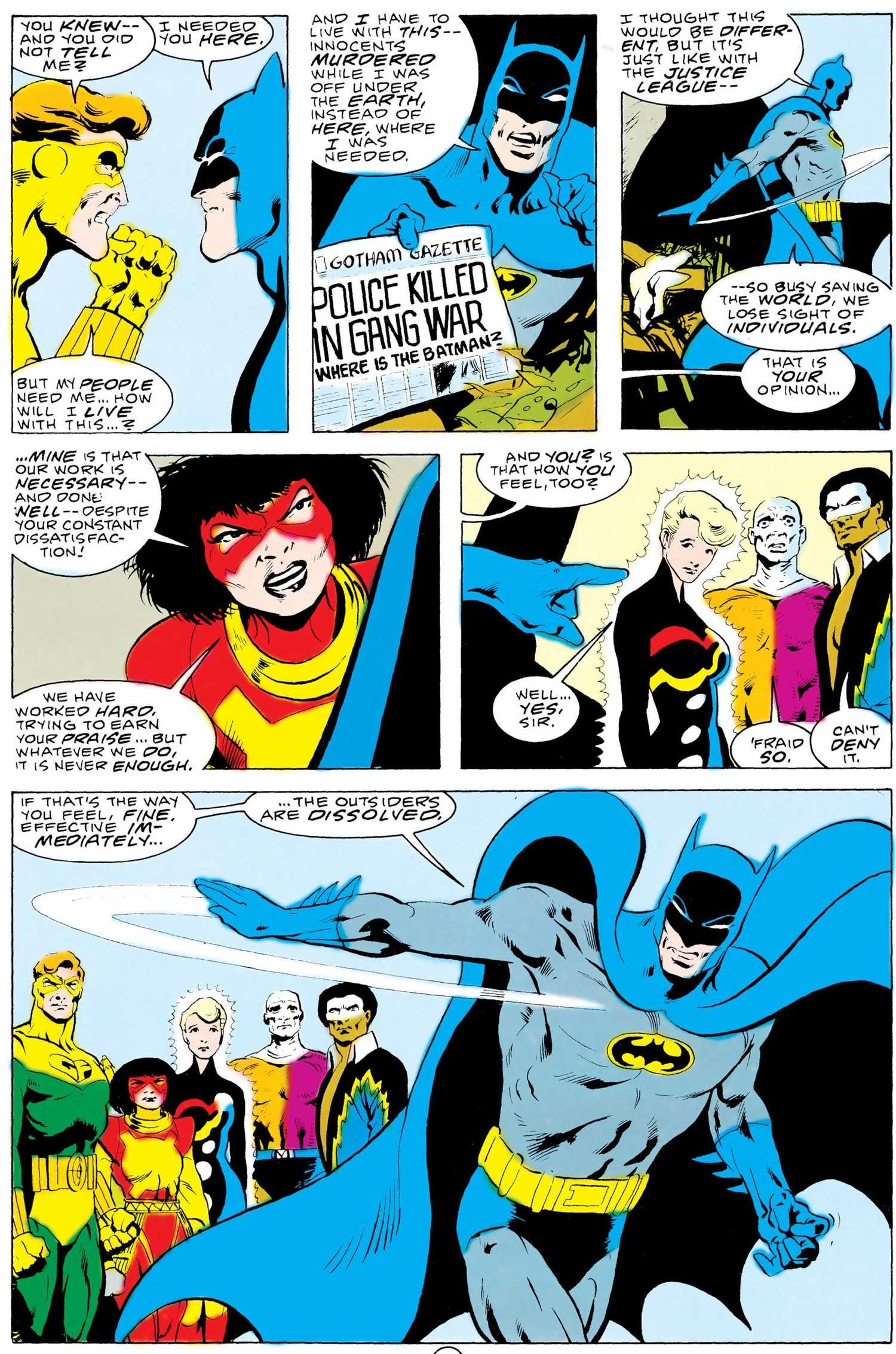 When Did Batman Rejoin the Justice League After Quitting for the Outsiders?