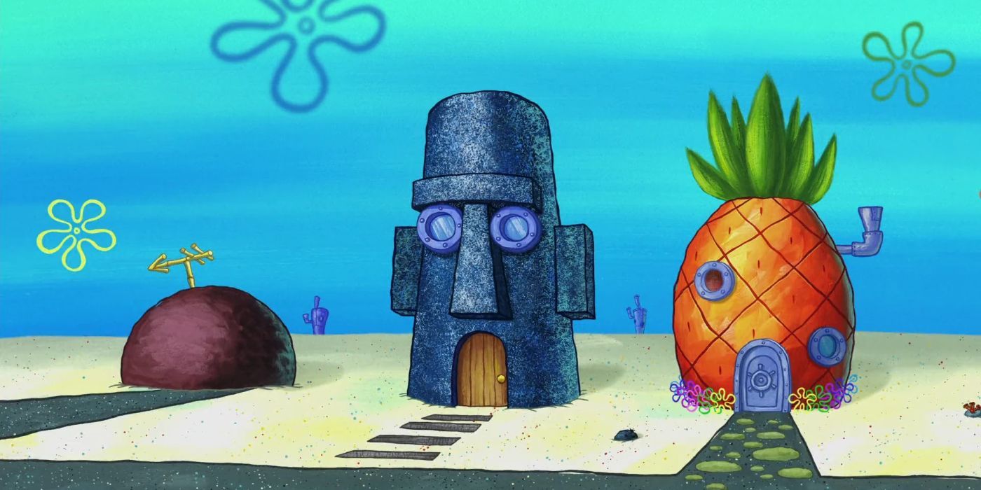 spongebob clouds flowers