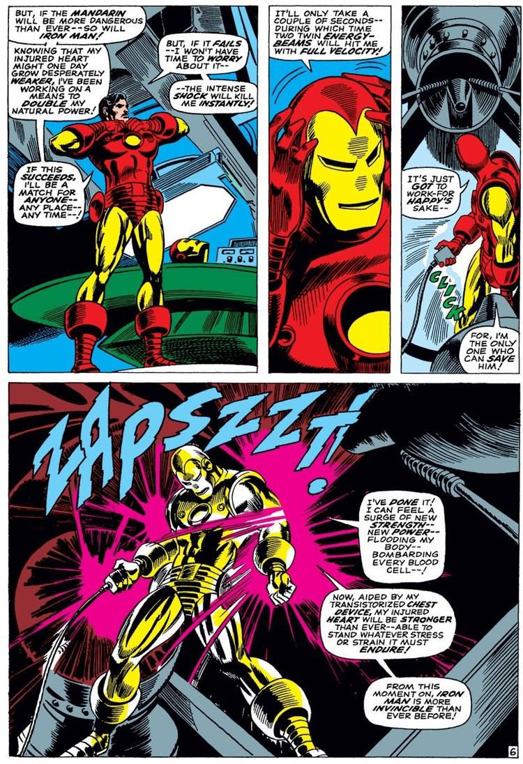 When Did Iron Man Stop Needing a Chest Plate to Survive in the Comics?