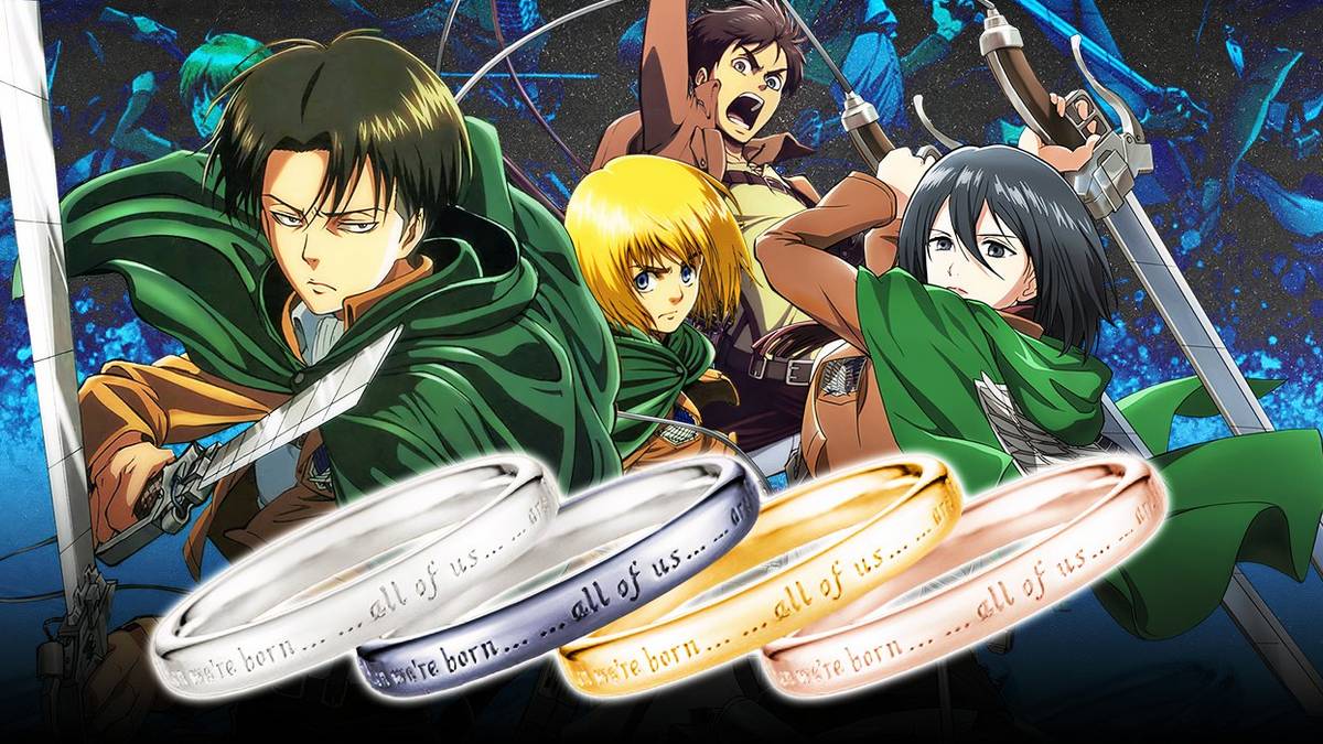 Attack on Titan Releases English-Engraved Message Rings for ...
