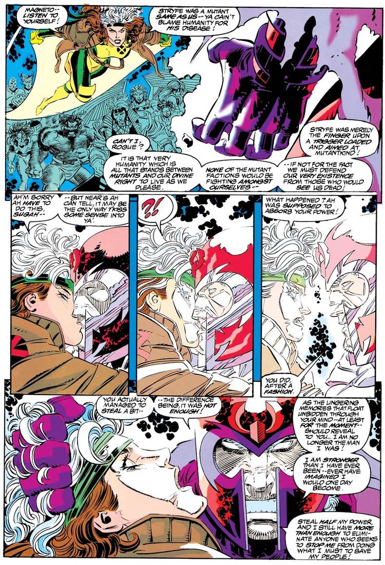 When Did They Establish That Magneto Could Touch Rogue in the X-Men Comics?