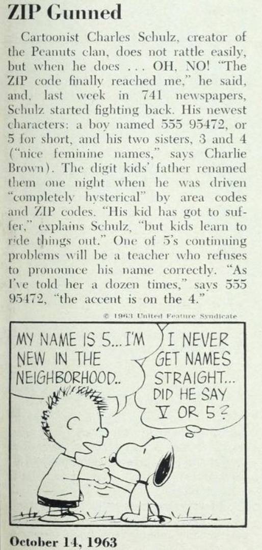 Which Peanuts Character Was Invented as a Protest of...Zip Codes?!