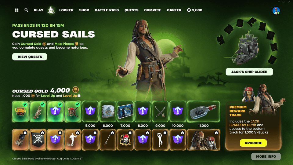 Fortnite's Pirates of the Caribbean Content Finally Arrives