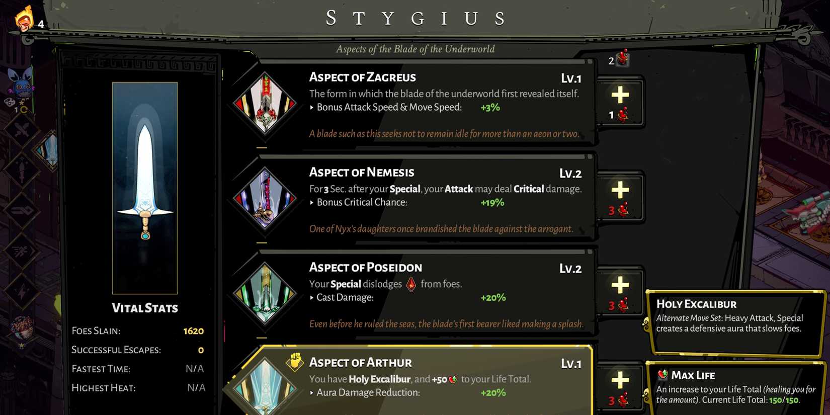 Best Build for the Stygian Blade in Hades