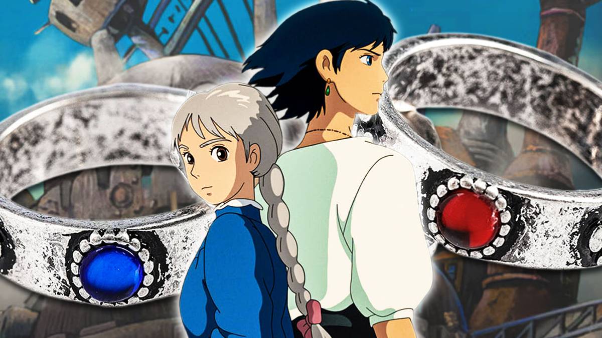 Studio Ghibli Returns Stunning Howl's Moving Castle Couple Rings Set to ...