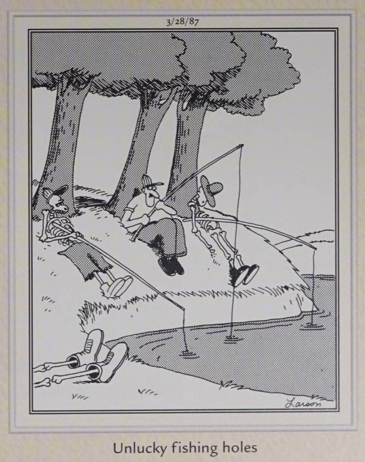 10 Best The Far Side Comics Featuring Skeletons, Ranked