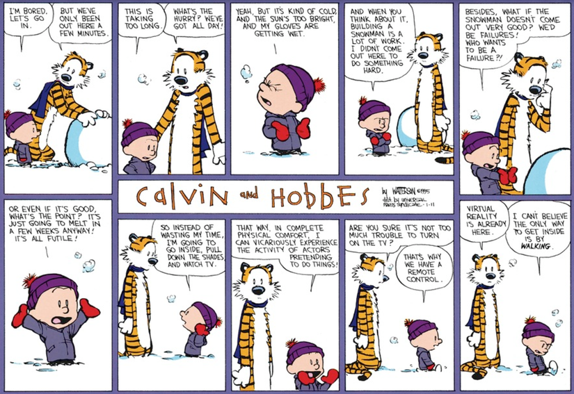 Best Calvin And Hobbes Snowman Comic Strips