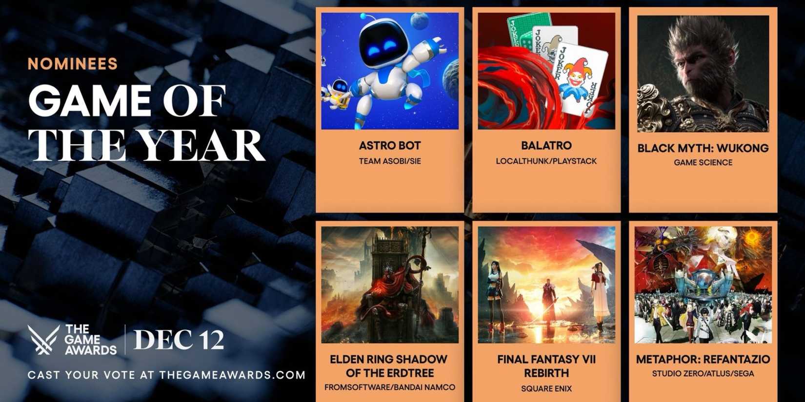 The Game Awards 2024: All Nominations, Revealed