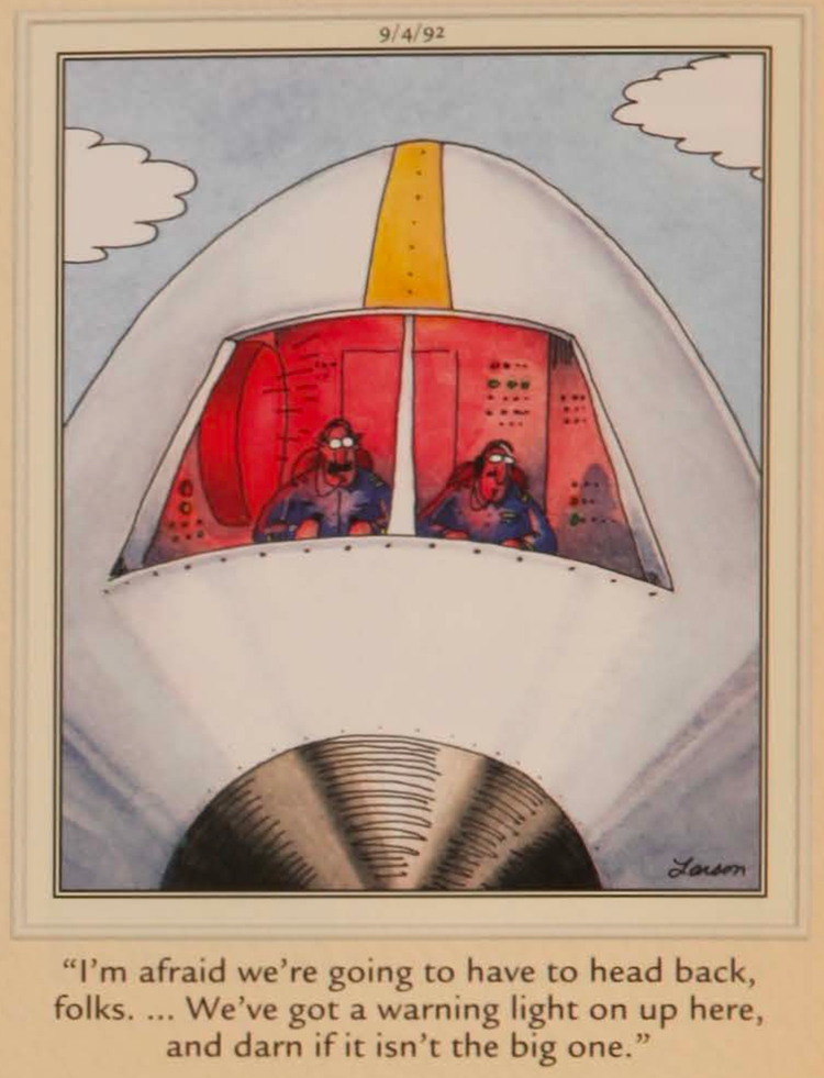 10 Funniest The Far Side Comic Strips About Airplanes and Pilots, Ranked