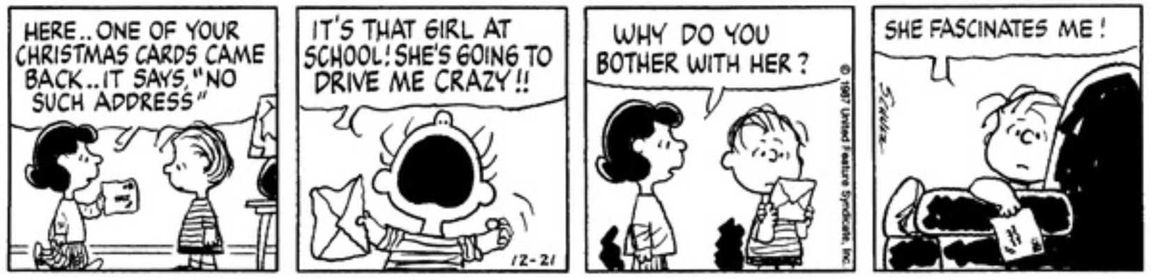 Peanuts: Linus Gets 'Out-Christmas-ed' By His Femme Fatale, Lydia