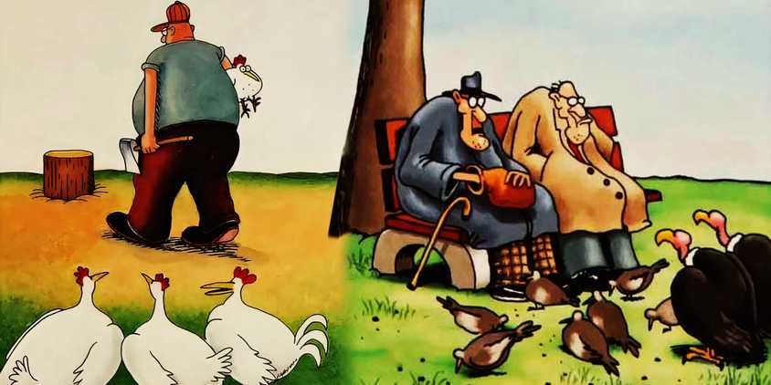 10 Funniest Far Side Comics Featuring Wild Animals, Ranked