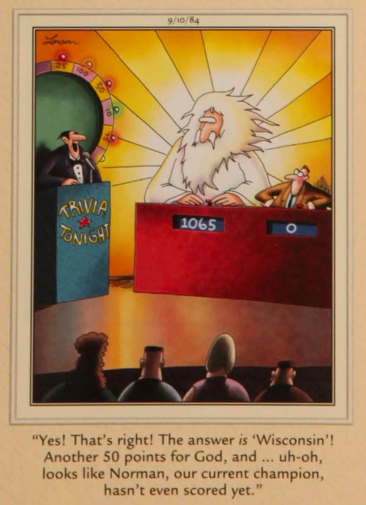 10 Best The Far Side Comics Featuring God, Ranked