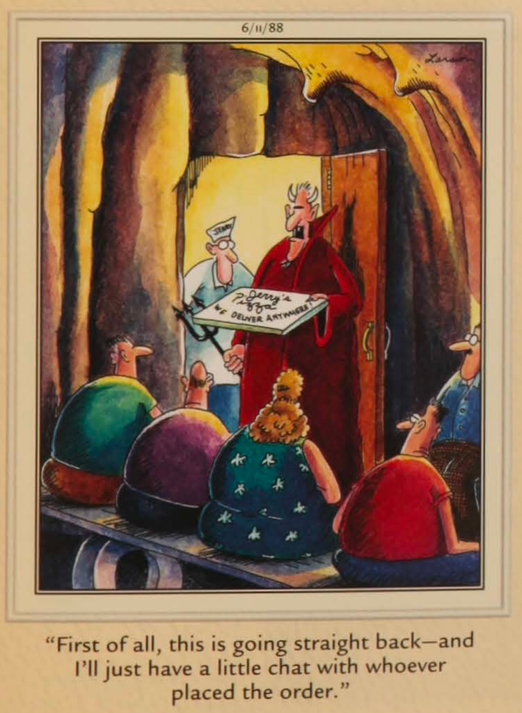 10 Best The Far Side Comics Featuring The Devil, Ranked