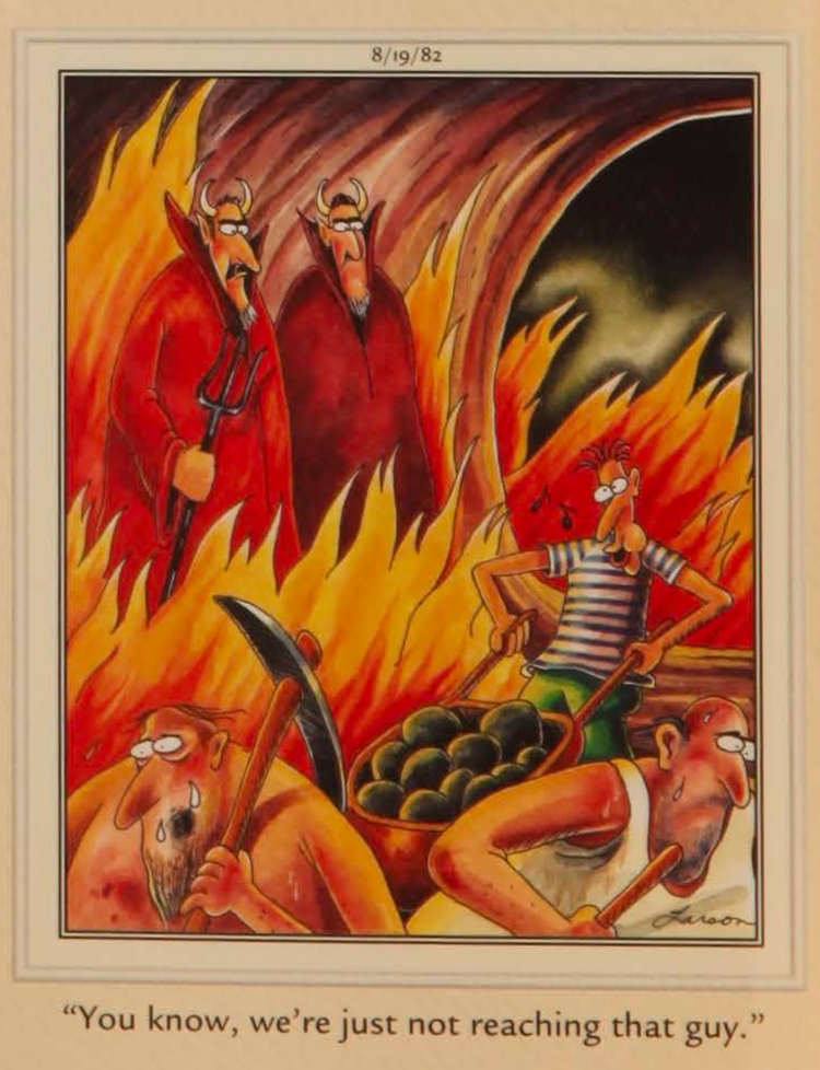 10 Best The Far Side Comics Featuring The Devil, Ranked