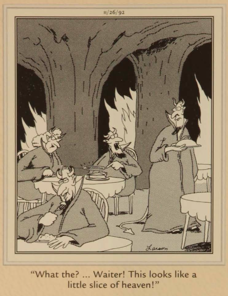 10 Best The Far Side Comics Featuring The Devil, Ranked