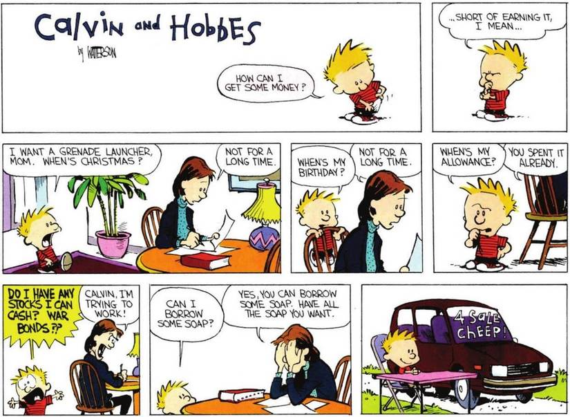 calvin frustrated
