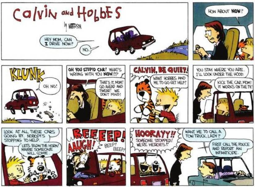 10 Funniest Calvin and Hobbes Car Rides, Ranked
