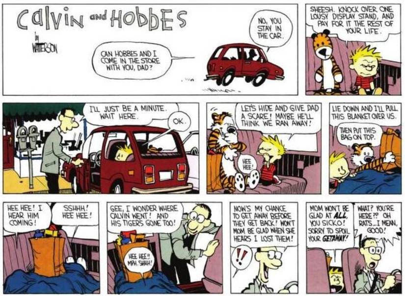 10 Funniest Calvin and Hobbes Car Rides, Ranked