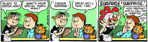 10 Best Garfield Comic Strips Set In Irma's Diner