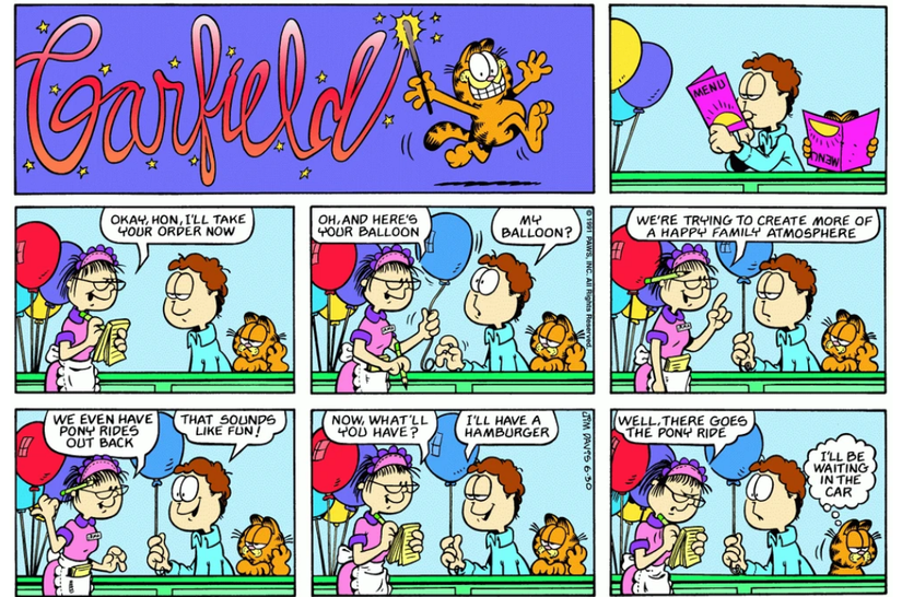 10 Best Garfield Comic Strips Set In Irma's Diner