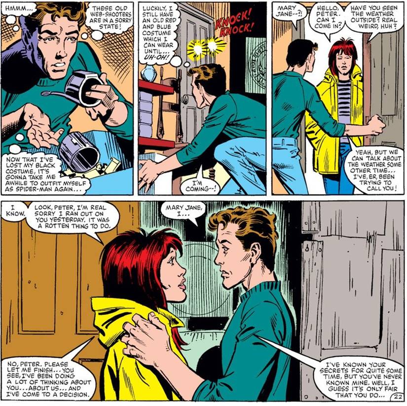 The Aftermath of Mary Jane Revealing She Knew Spider-Man's Secret Identity