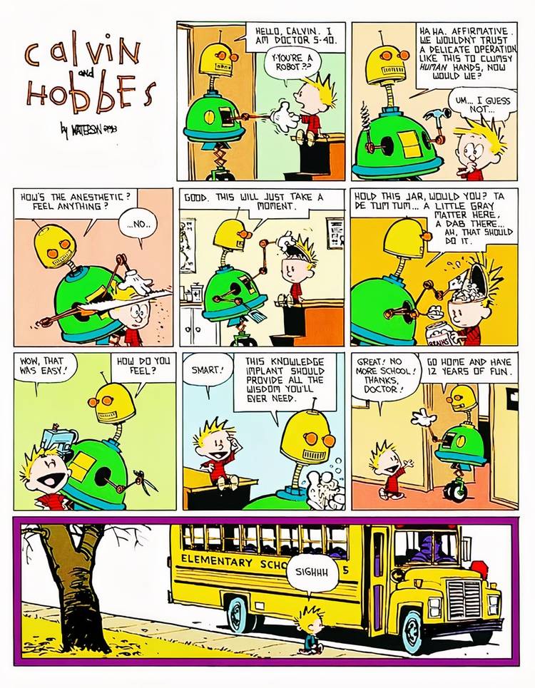 The 10 Best Calvin and Hobbes Comics About Robots
