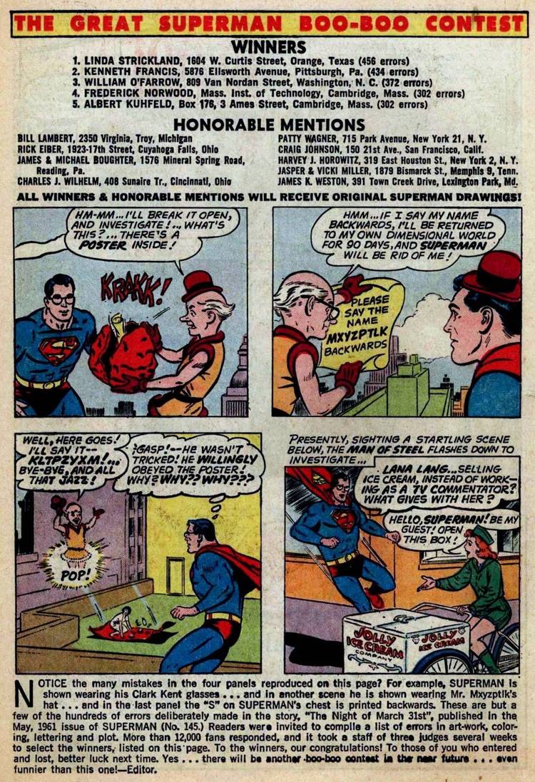 Who Won the Famous Superman April Fool's Contest?