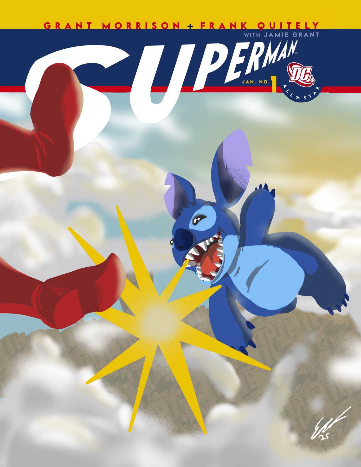 Line it is Drawn: Stitch Causes Chaos on Famous Comic Book Covers