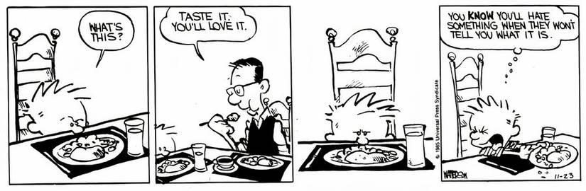 The Best Calvin and Hobbes Comics at the Dinner Table, Ranked