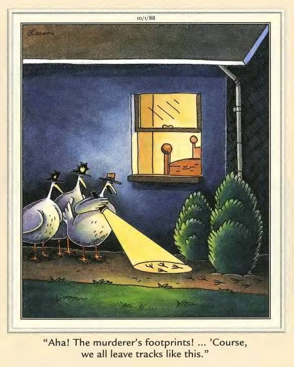The Funniest Far Side Comics With Detectives and Murder Mysteries