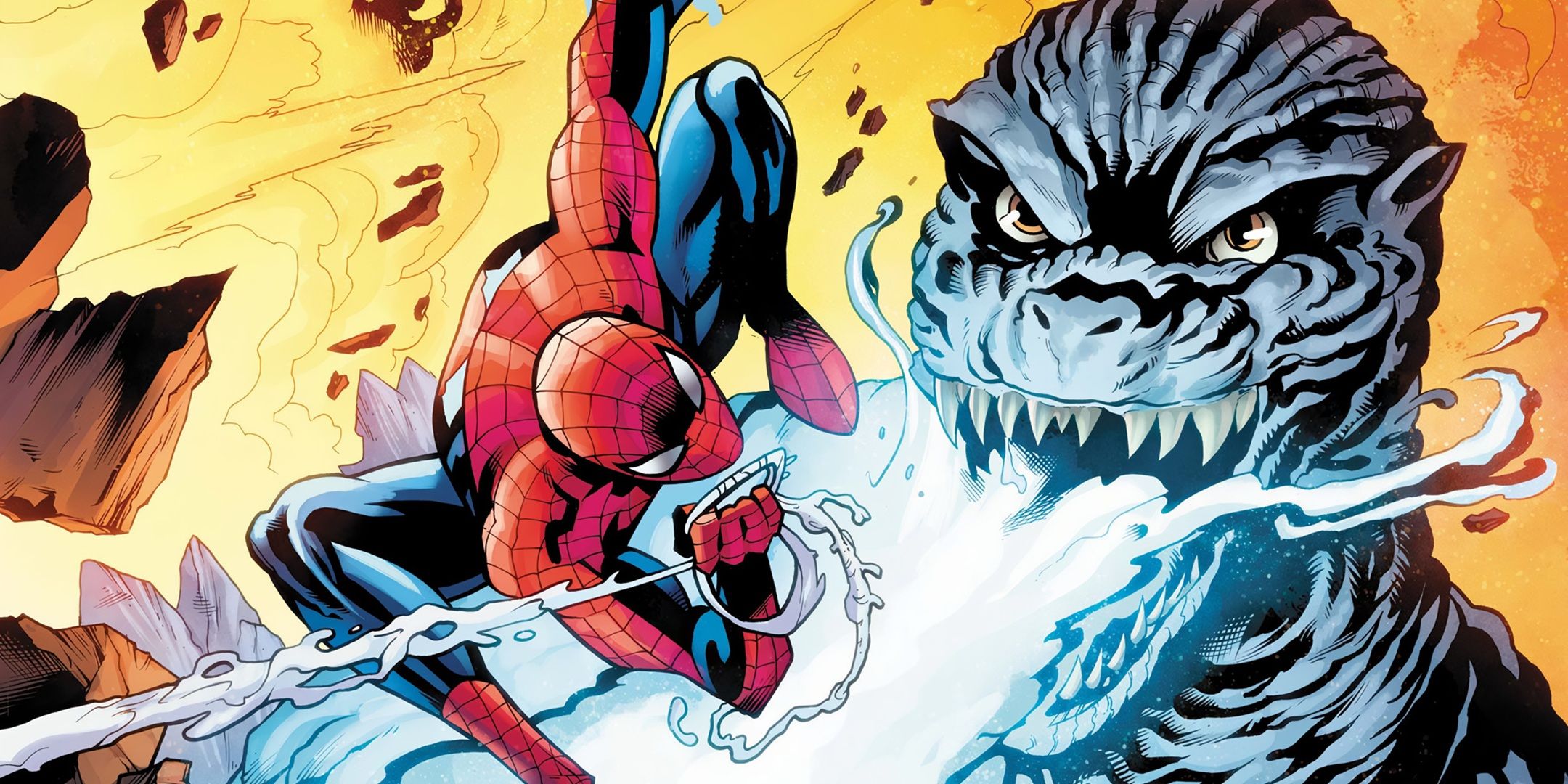 Spider-Man Looks Beaten and Broken in Exclusive Art for Godzilla ...