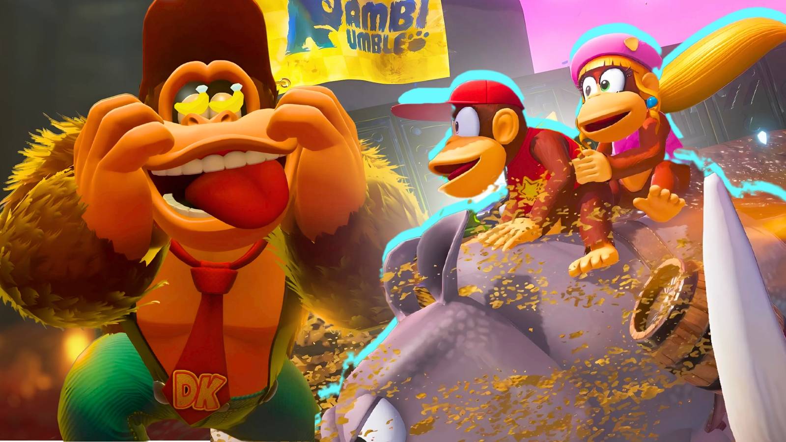 Donkey Kong Bananza Reveals Diddy Kong & Dixie Kong In New Gameplay Footage