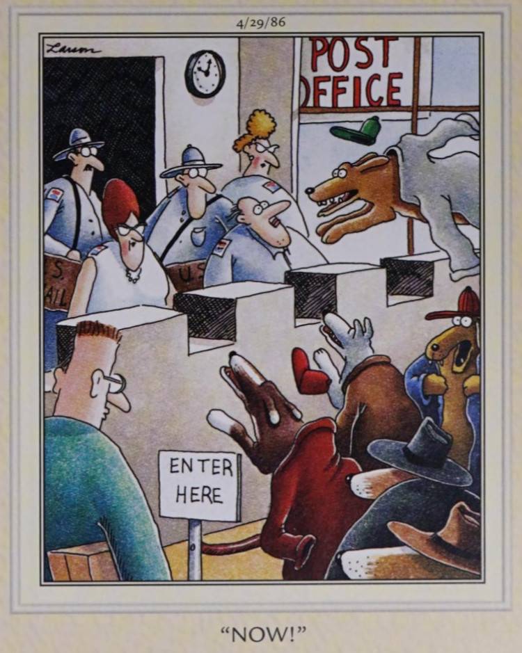 10 Funniest Far Side Comics Featuring Postal Workers, Ranked