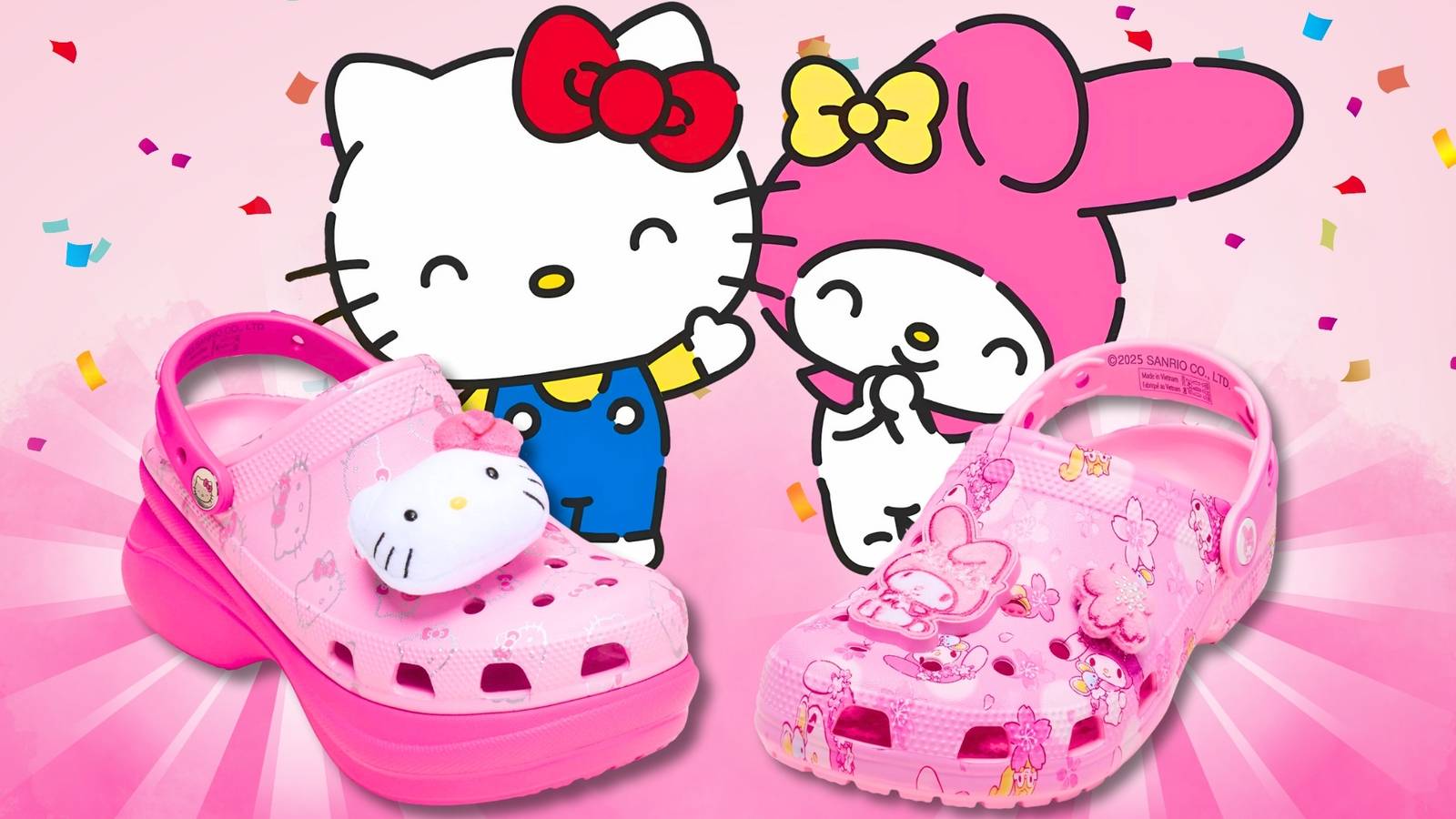 Sanrio & Crocs Reimagine the Classic Clog With New & Stylishly Pink ...