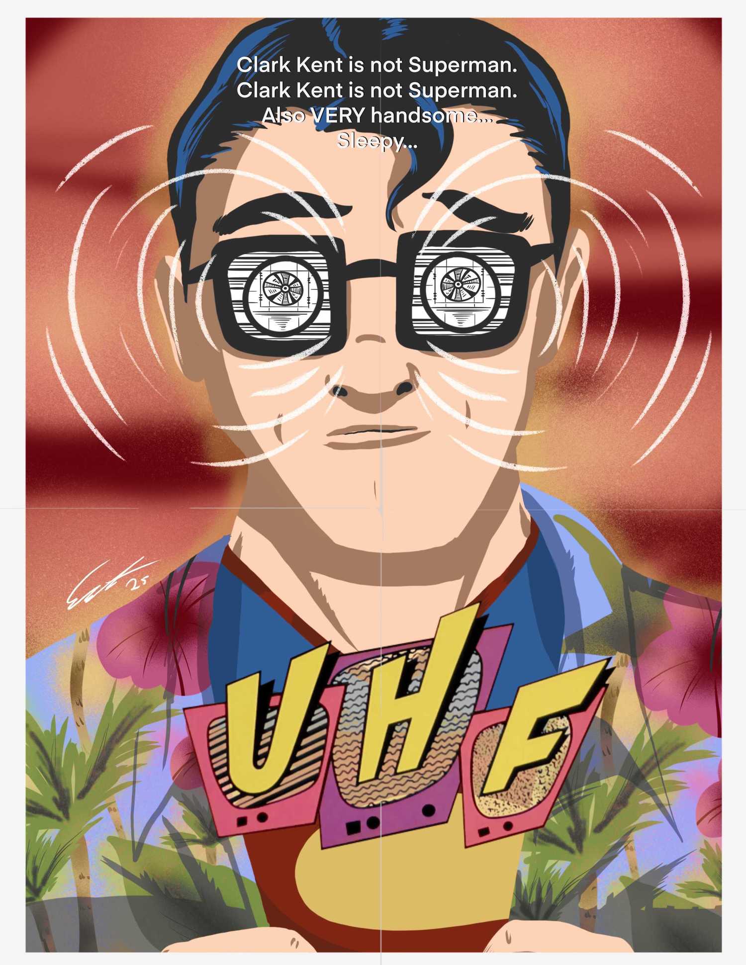 Superman Takes Over Classic Movie Posters in The Line it is Drawn