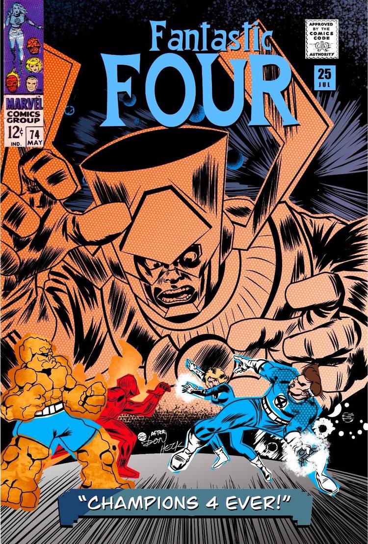 The Fantastic Four Take Over Classic Comic Book Covers in the Line it ...