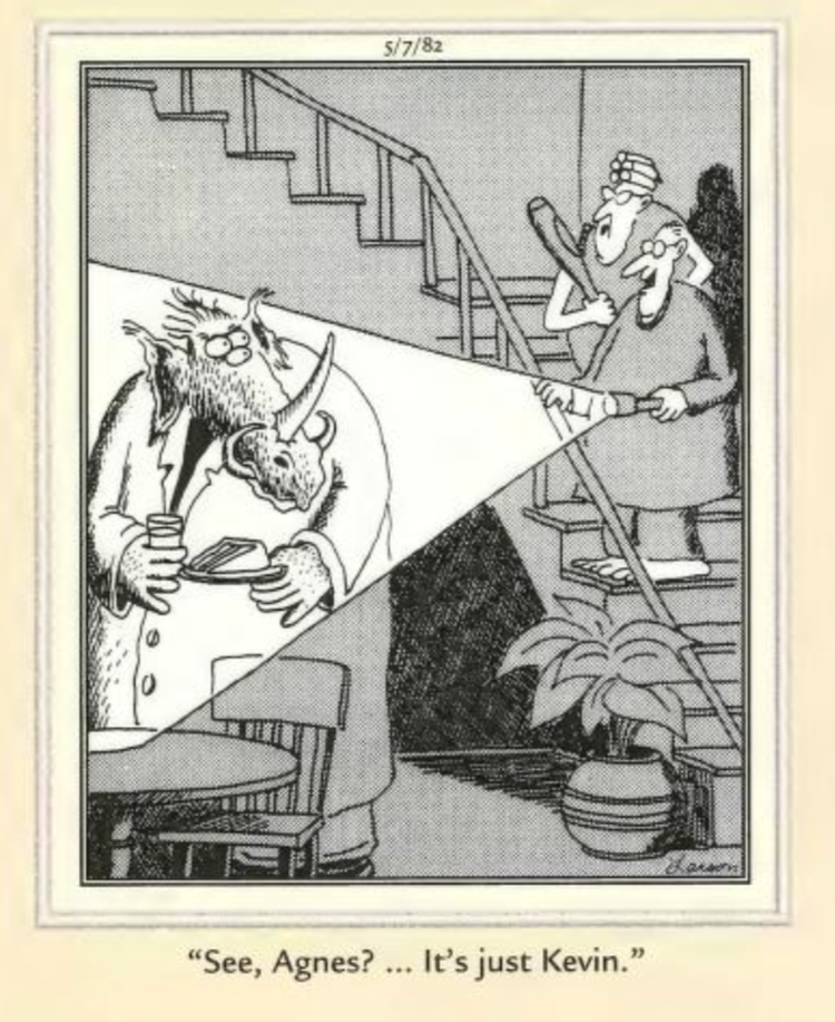 10 Funniest Far Side Comics featuring Monsters, Ranked