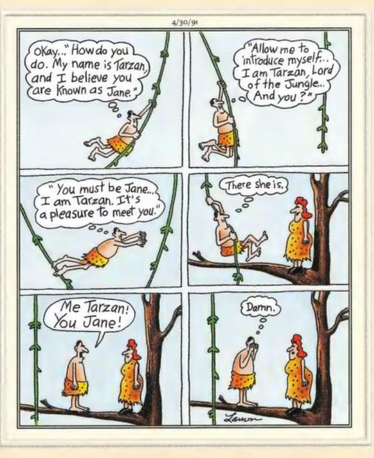 10 Funniest The Far Side Comics Featuring Tarzan, Ranked