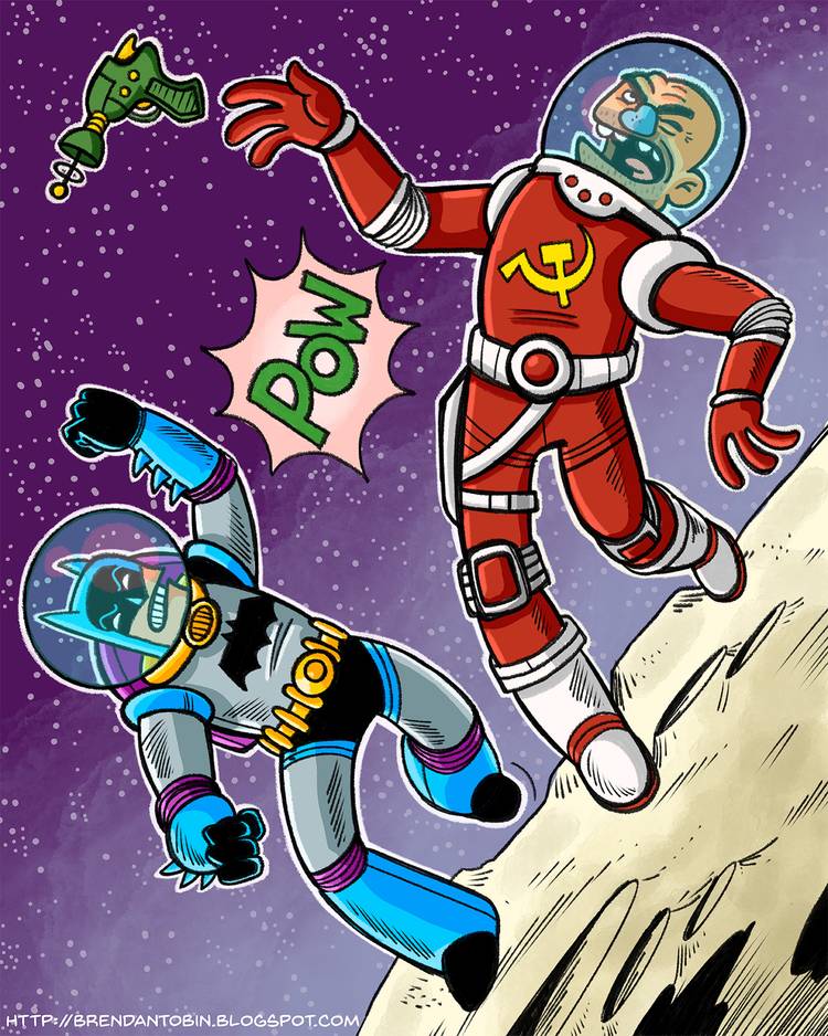 Batman Through the Ages with the Line it is Drawn