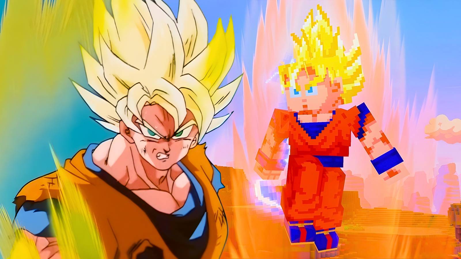 Minecraft Turns Super Saiyan in Dragon Ball Crossover With 1st Official ...