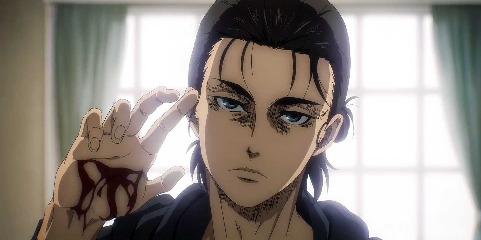 Attack on Titan's table scene effect on Eren Yeager, Mikasa and Armin