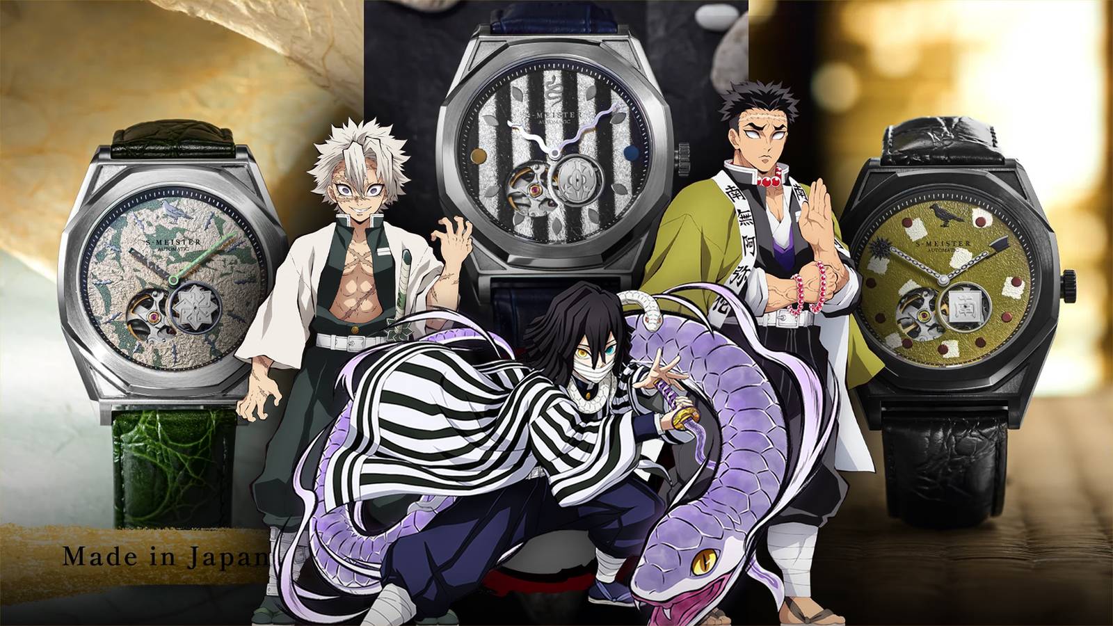 Demon Slayer Reveals 3 New Automatic Watches for International Release