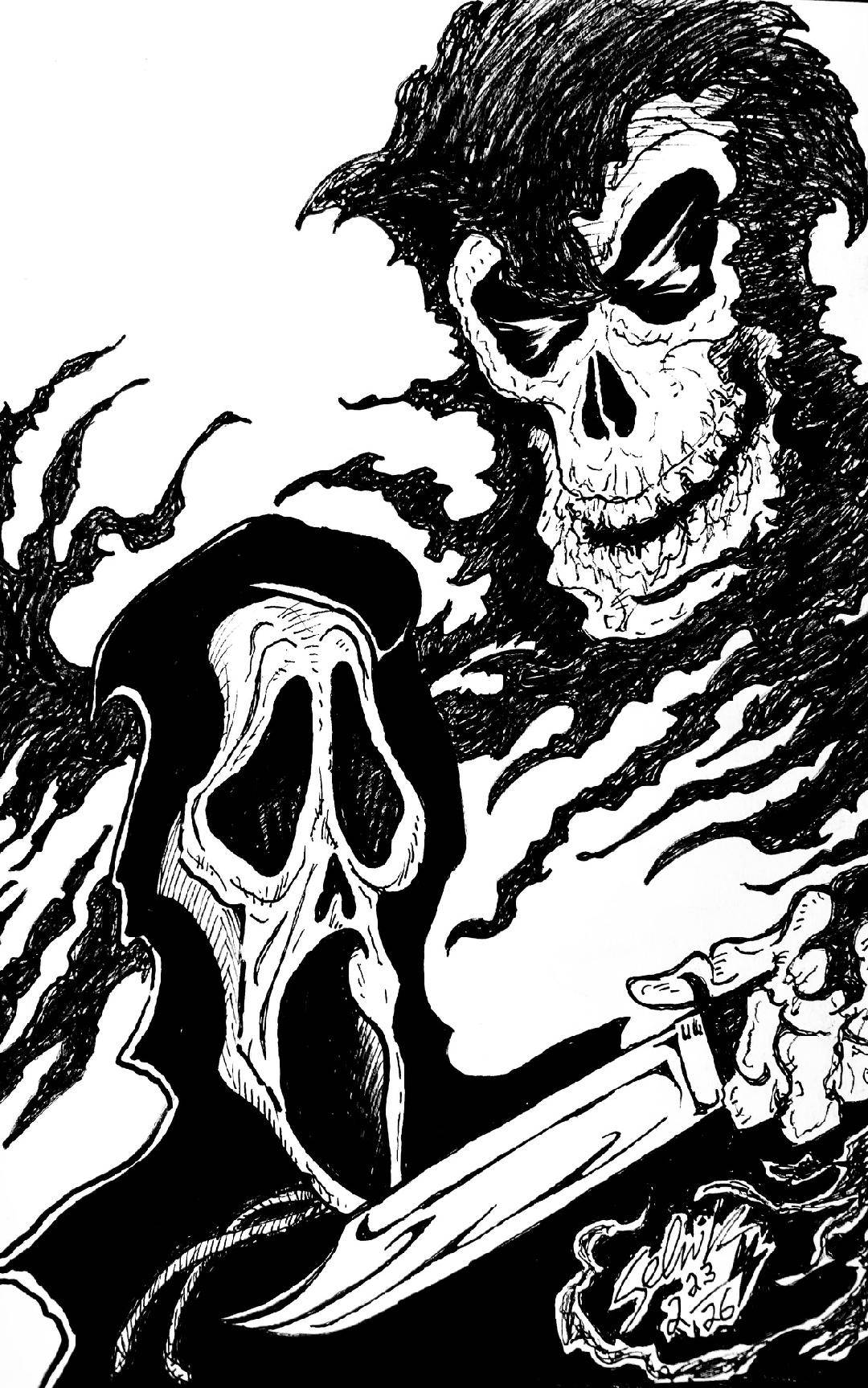 Ghostface Attacks Comic Book Characters