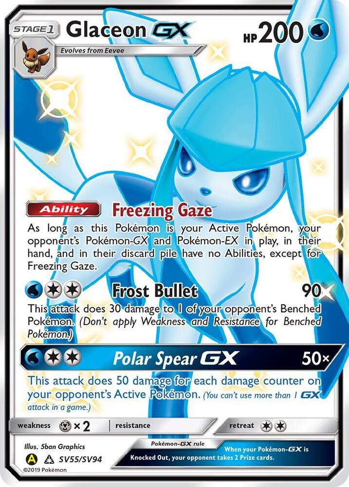 Glaceon GX - Hidden Fates: Shiny Vault Real Time Price Data.